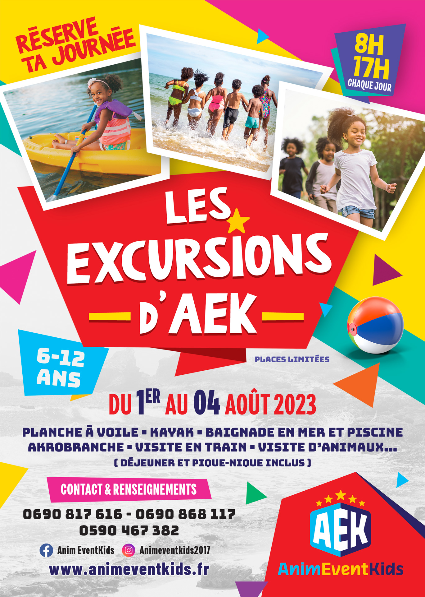 Les Excursions d'AEK du 1er au 4 Août 2023 - Anim'Event Kids